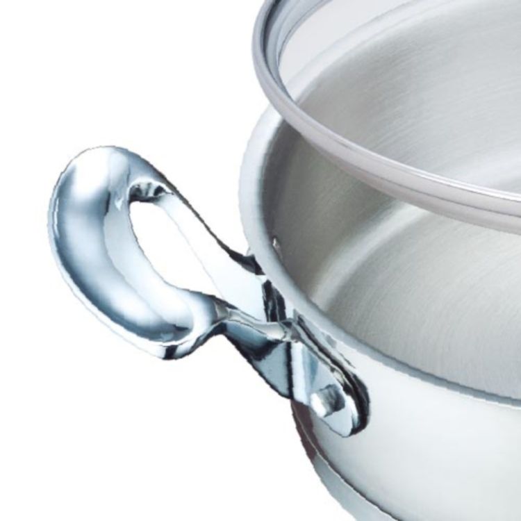 Royalty Line 24cm Stainless Steel Fry Pan with Glass Lid - Mökkimies.com